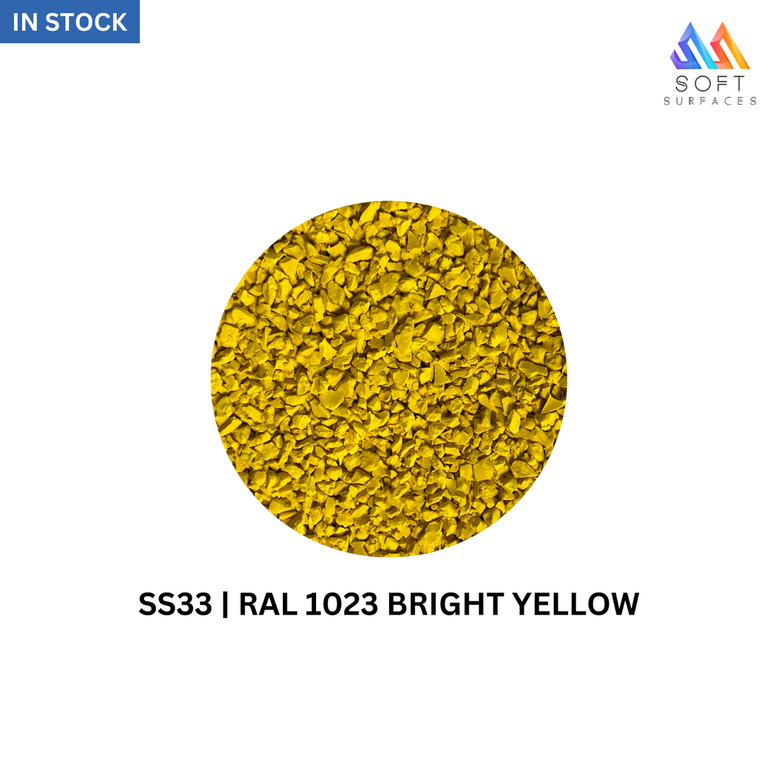 EPDM Bright Yellow Granules SS33-RAL 1023 – SoftSurfaces