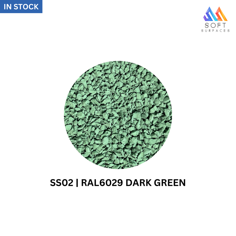 EPDM Dark Green Granules SS02-RAL 6029 – SoftSurfaces