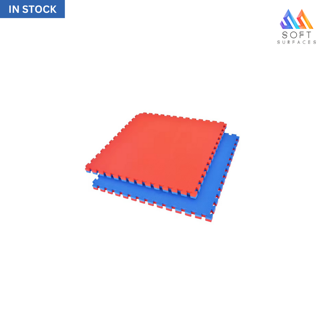 EVA FOAM Tatami MAT 1M x 1M x 2.5CM - RED/BLUE – SoftSurfaces