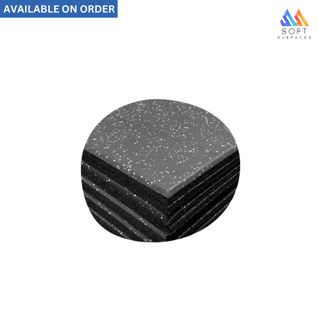 GYM TILE LAMINATED 1000mm x 1000mm x 10mm – SoftSurfaces