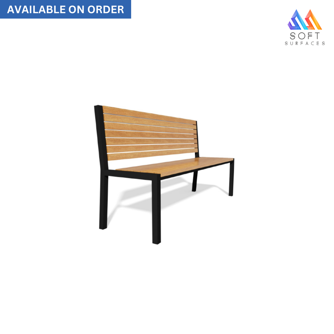 PLMOME BENCH - SPRUCE, POWDER-COATED GALVANIZED STEEL – SoftSurfaces