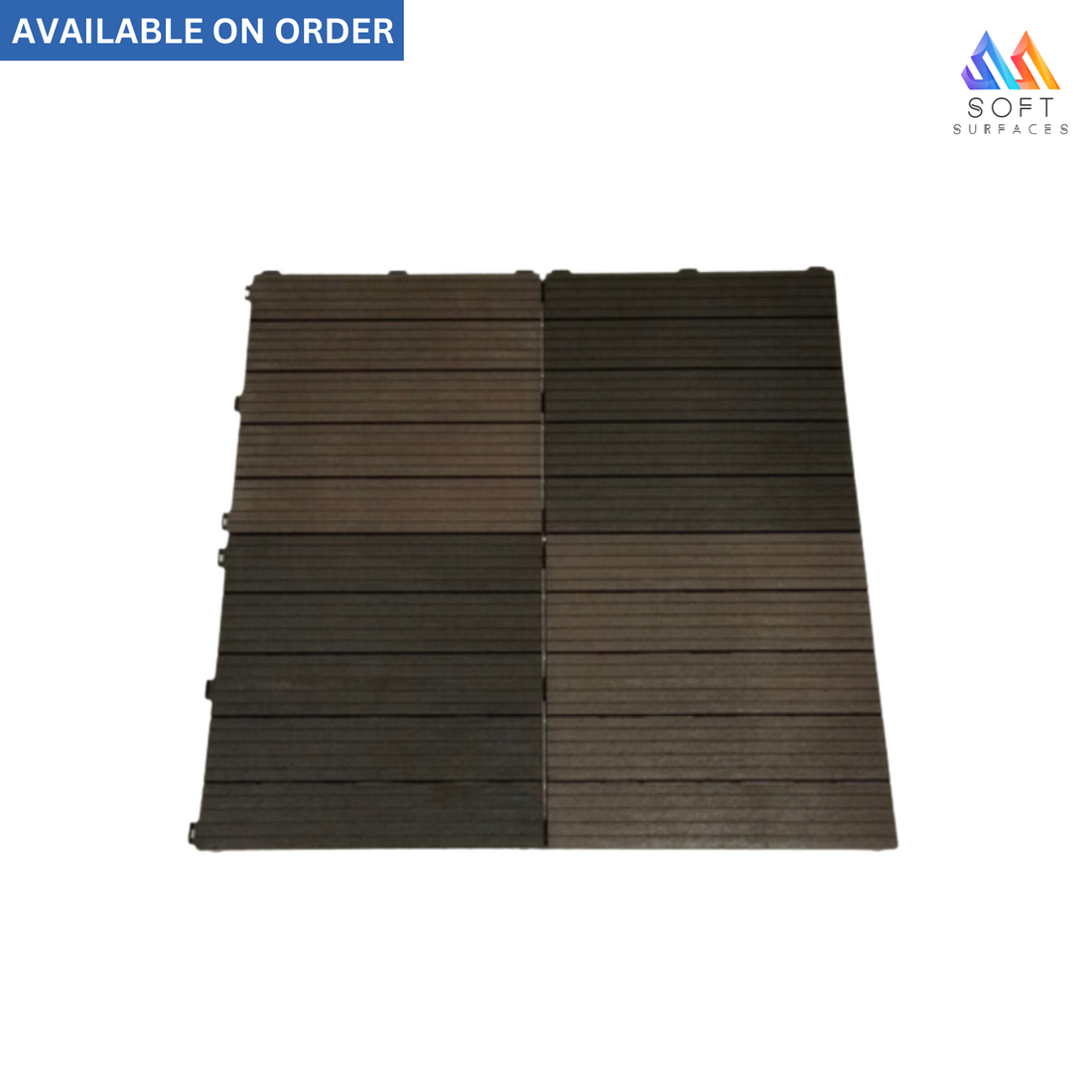 Rubber-Plastic Composite (RPC) Decking 300 x 300 mm x 15 mm – SoftSurfaces