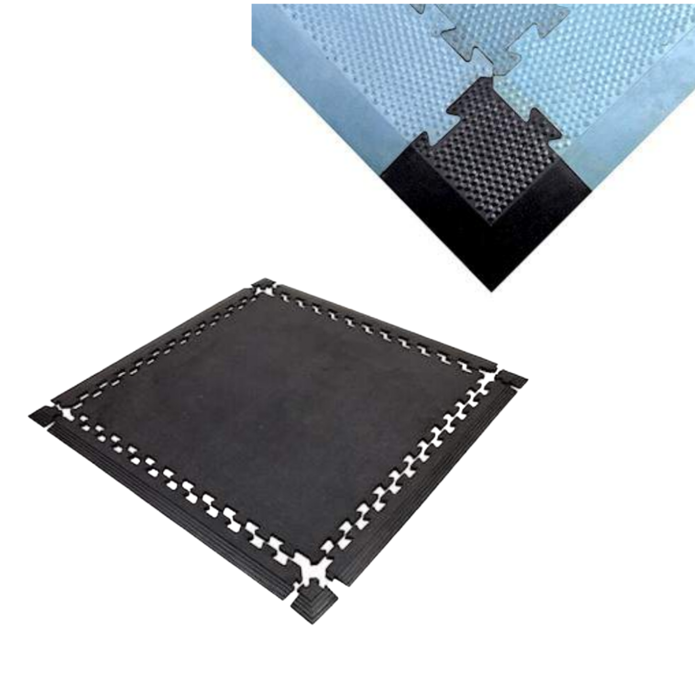 Rubber Interlocking Tiles 1m x 1m x 10mm – SoftSurfaces